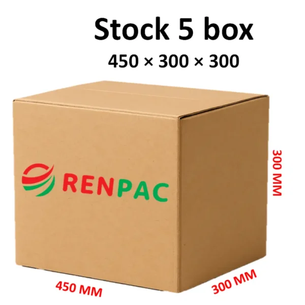 Stock Box 5 Single Wall Box 20 Pack - Renpac
